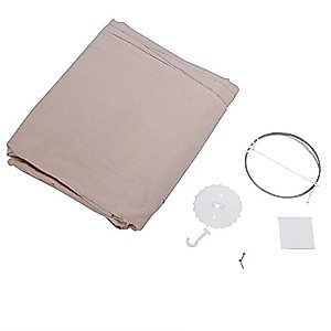 Fdit Hanging Bed Canopy Mos1quito Net Curtain for Baby Kid, Soft Cotton Material (Khaki)