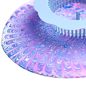 Acrylic Pouring Strainers, Angela&Alex 5 PCS Flow Painting Tools Christmas DIY Kits Drawing Sets Flower Strainers Plastic Silicone Drain Basket Unique Pattern Train Art Supplies