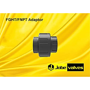 Jobe Valves J-ADF100 Garden Hose Adaptor, 3/4" GHT x 3/4" NPT with Swivel, 150PSI, Black UV Reinforced Nylon Material with Nitrile Seals