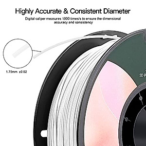 Official Creality 3D Capricorn XS Series Bowden Tube, PTFE Bowden Tube (2 Meters) with 4Pcs PC4-M6 Fittings and 4Pcs PC4-M10 Fittings for 3D Printer 1.75mm Filament with 2 White Filament