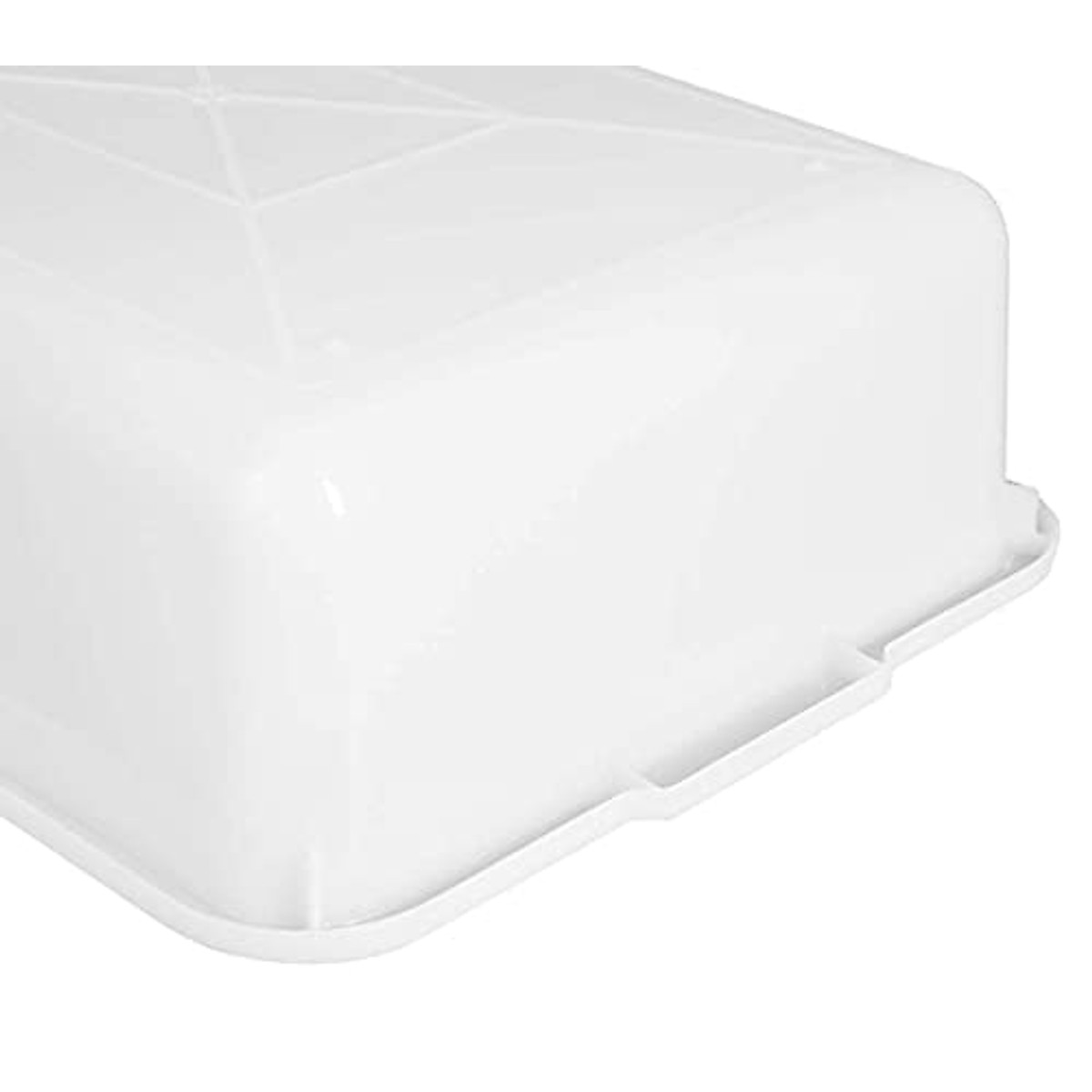 4-Pack Commercial Bus Tubs 8L, White Plastic Bus Box/Tote, Bus Wash Dish Basin Pans