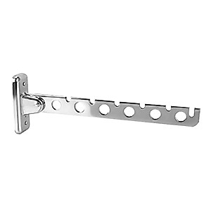 WODMB 6 Holes Drying Rack Wall Mounted Clothes Folding Hangers Laundry Storage Supplies Clothes Indoor Space Saving Stainless Steel