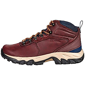 Columbia Men's Newton Ridge Plus II Waterproof Hiking Shoe, Madder Brown/Collegiate Navy, 9.5