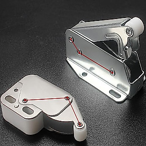 Whigetiy 2-Piece/Set Elephant Trunk Hook Lock Cabinet Door Cabinet Door Latches Lock Steel Door Latches Cabinet Door Lock Durable Closet Lock