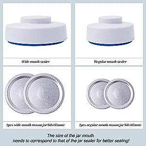 Mason Jar Vacuum Sealer Kit, Canning Food Saver Jar Sealer Attachment with Lid Opener and Vacuum Seal Hand Pump for Regular Mouth Mason Jars