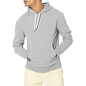 Amazon Essentials Men's Lightweight French Terry Hooded Sweatshirt, Light Grey Heather, Medium