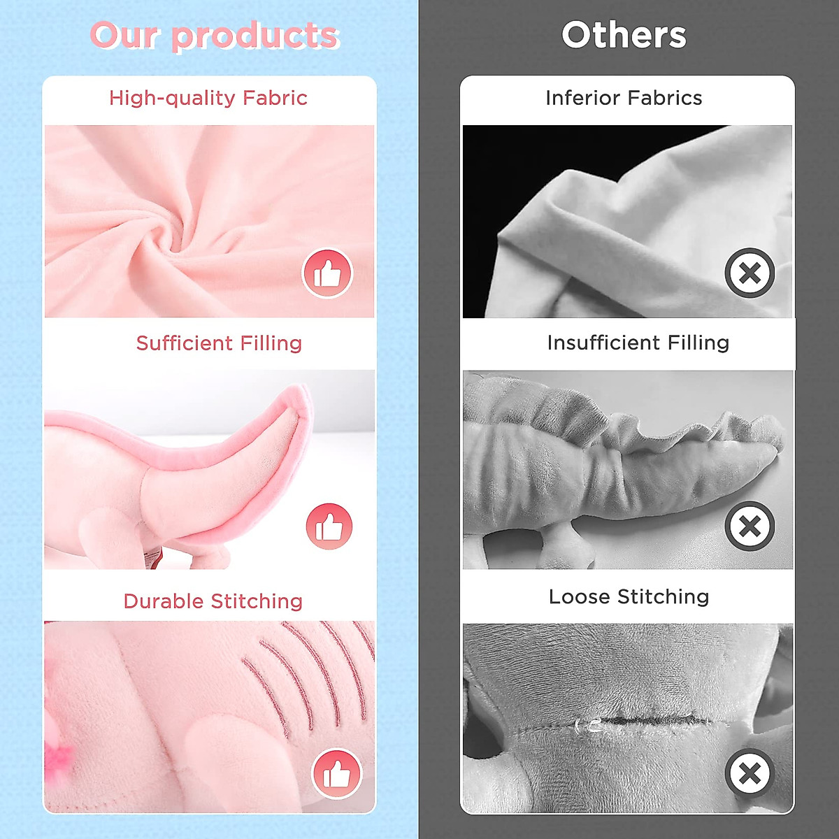 GAGAKU Axolotl Plush Toy 16" Axolotl Stuffed Animal Pink Axolotl Plushie for Boys Girls Kawaii Axolotl Gift for Birthday