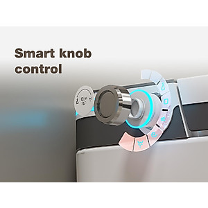 MEJE #MZE013 - Luxury Automatic Toilet,Smart Toilet with Intelligent Bidet,Auto Open and Close,Auto Flush,Heated Seat,Remote Control, Night Light, Switchable Temperature Display,White