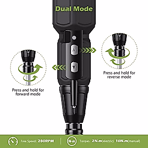 KeeKit Cordless Electric Screwdriver, Portable Rechargeable Screwdriver with 9 Bits, Power Repair Tool Kits with LED Work Light