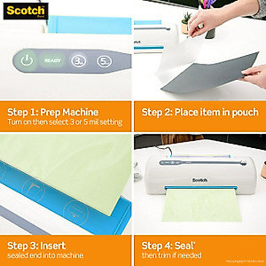 Scotch Thermal Laminating Pouches Premium Quality, 5 Mil Thick for Extra Protection, 100 Pack Photo Size Laminating Sheets, Our Most Durable Lamination Pouch, 5 x7 inches, Clear (TP5903-100)