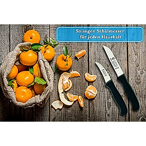 SMI – Paring Knife Set Peeling Knife for Fruits and Vegetable Straight & Curved Stainless Steel Solingen Knife Made in Germany