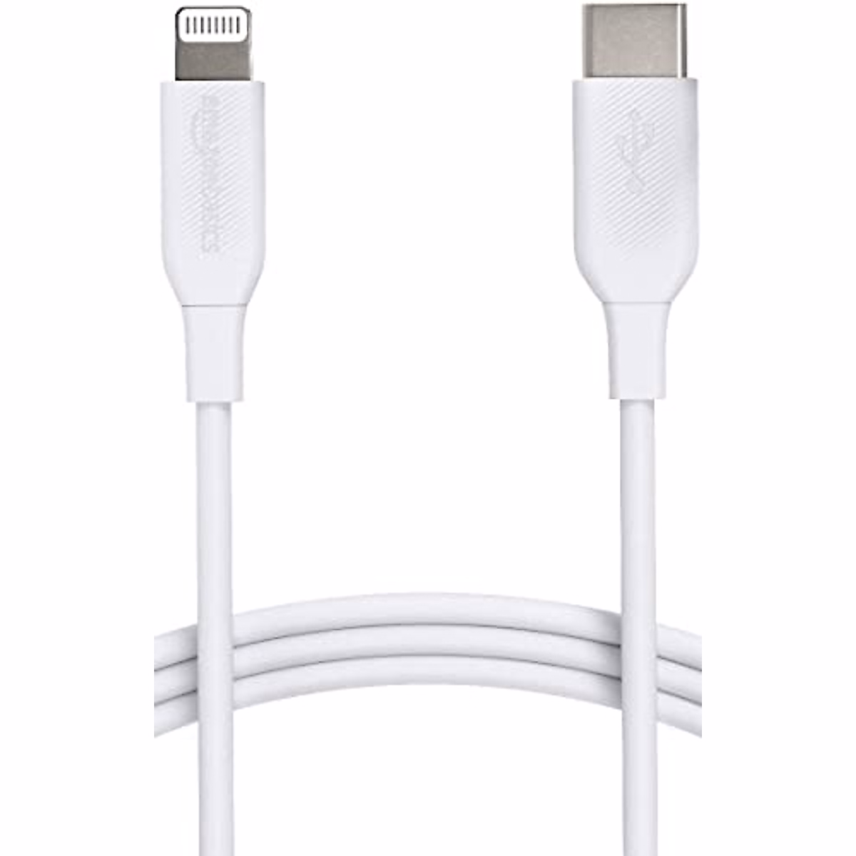 Amazon Basics USB-C to Lightning ABS Charger Cable, MFi Certified Charger for Apple iPhone 14 13 12 11 X Xs Pro, Pro Max, Plus, iPad, 6 Foot, White