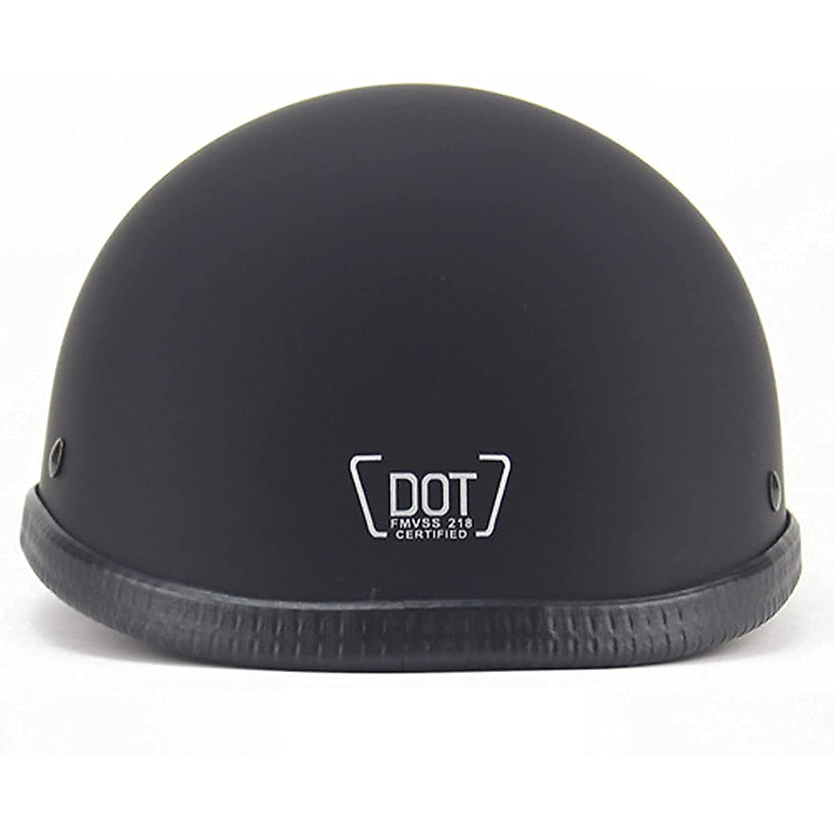 CXKS Motorcycle Half Helmet Motorcycle Helmet Skull Cap for Men Women Ultra-Thin Beanie hat, Scooter Moped Street Cruiser Jet Style DOT Certified Helmet (55-63CM) Matte black, Large