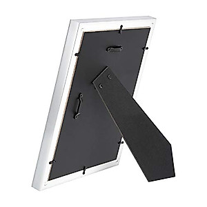 Amazon Basics Rectangular Photo Picture Frame, 8" x 10", Pack of 2, Nickel