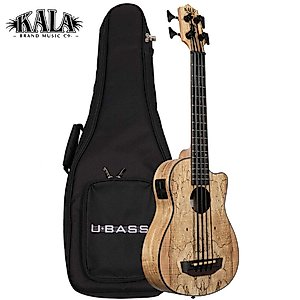 Kala Brand Music Co., 4-String Ukulele, Right, Natural, Ubass SP-MAPL-FS