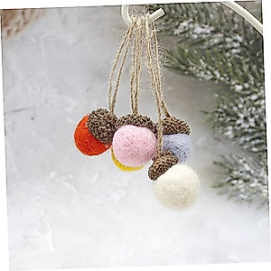 LIFKOME 12pcs Pine Tower Balls Home Accessories Decor Household Decor Christmas Decor Christmas Holiday Ornament Xmas Hanging Ornament Xmas Party Bag Fillers Hanging Felt Pine Cone Bouquet