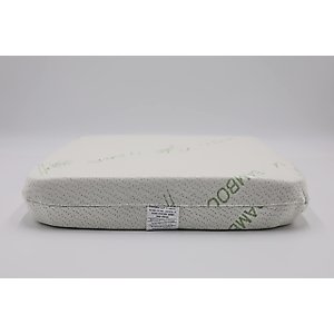 ORGANIC TEXTILES 2" Organic Latex Seat Cushion with Removable Cover, 18"x16", Medium, GOLS Certified, Cushion for Tailbone Pain, Desk Chair Car Seat Cushion