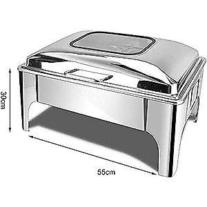 Chafing Dishes Chafing Dish Buffet Set, Food Warmers Server Warming Tray Round Rectangular Chafers, Stainless Steel Square Chafer, Round Food Warmer Chafing For Catering Warmer Chafer Set, Energy Effi