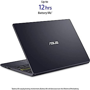 ASUS 2022 Newest 14 inch HD Laptop, Intel Dual-Core Processor, 4GB RAM, 64GB eMMC, 128GB Pcle SSD, Integrated Graphics, Bluetooth, WiFi, Windows 11 S, Star Black, Bundle with Cefesfy Accessory