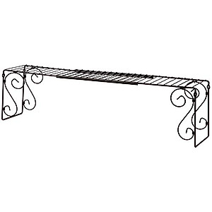Expandable Scroll Metal 1 shelve,Over The Sink Shelf - Black