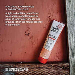 The Grandpa Soap Company Apple Cider Vinegar Body Wash - Purifies and Cleanses to Leave Skin Glowing, With Apple Cider Vinegar and Apple Juice, Helps Revitalize Skin, Vegan, 9.5 Fl Oz