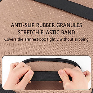 NHHC Fluffy Car Armrest Cover,Center Console Cover for Car Decoration,Warm and Comfortable Car Interior Accessories Suitable for Most Cars, Trucks, SUV (Pink)