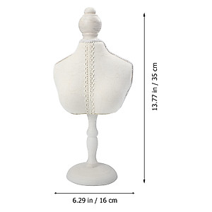 Cabilock Mannequin Pendant Bust Neck Chain Holder Necklace Holder Necklace Jewelry Display Model Bust Stand for Home Dresser Shelves White Choker Bust Necklace Stand Pendant Holder Dainty Necklace
