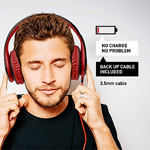 iJoy ISO Wireless, Bluetooth Headphones-Cordless Over Ear Stereo Headset- Bluetooth 5.0, 30HR Battery Built-in Microphone- Handsfree or Wired Use, Foldable (Glossy Green)