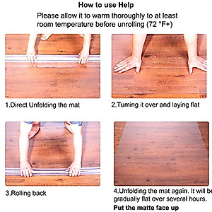 Premium Office Chair Mat for Hard Wood Floors,36 x 48 inches, Clear Floor Mat for for Rolling Chairs, Heavy Duty Floor Protectors for Home Office, Anti-Slip, Easy to Clean