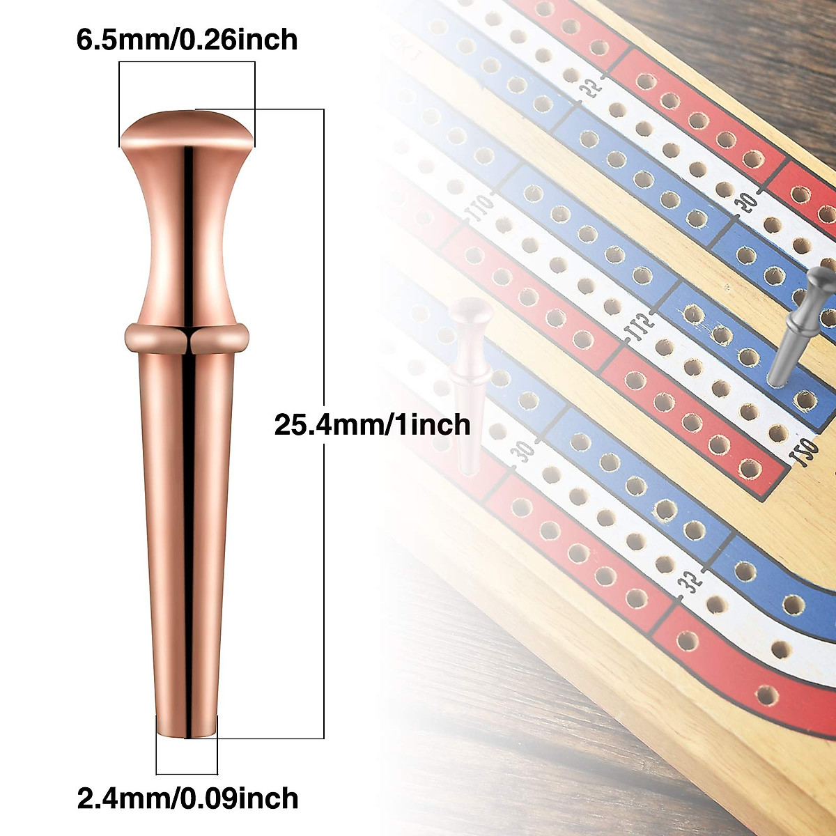 48 Pcs Metal Cribbage Pegs Cribbage Board Pegs Metal Nails Fit 1/8 Holes Toy Game Accessories with Drawstring Storage Pouch for Cribbage Traditional Board Game, 4 Colors