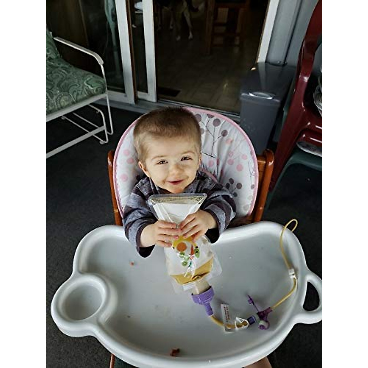 Bolee Bag Reusable Gravity Bag for Home Tube Feeding. A Tube Feeding Nutrition Container for use with g-Tubes. Attach an enfit Compatible Bolink Large Cap (Sold Separately) for g-Tube Feeding.