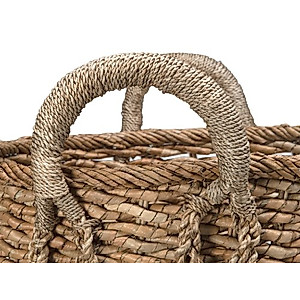 KOUBOO 1060038 Large Round Seagrass Basket, 20" x 20" x 24", Brown