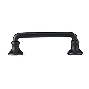 Richelieu Hardware BP873900 Toulon Collection 3-inch (76 mm) Center-to-Center Matte Black Traditional Round Cabinet and Drawer Pull Handle for Kitchen, Bathroom, and Furniture