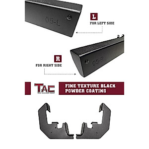 TAC Sidewinder Running Boards Fit 2015-2024 Ford F150 Supercrew Cab| 2022-2024 F150 Lightning EV Supercrew Cab|2017-2024 F250/F350/F450/F550 Super Duty Crew Cab Truck 4” Drop Fine Texture Black 2Pcs