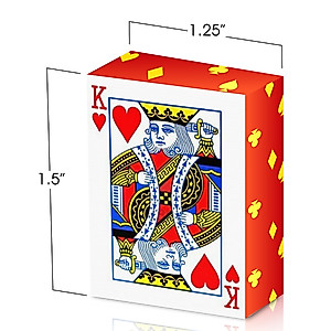 Gamie Mini Playing Cards - Pack of 20 Decks - Poker Cards - Miniature 1.5 Inch Card Set - Small Casino Game Cards for Kids, and Adults - Great Novelty Gift, Party Favor for Boys and Girls