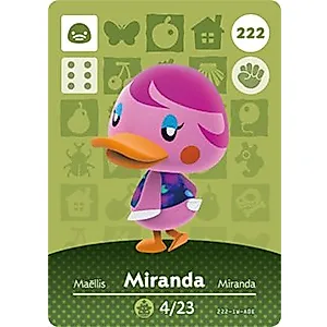 Miranda - Nintendo Animal Crossing Happy Home Designer Amiibo Card - 222