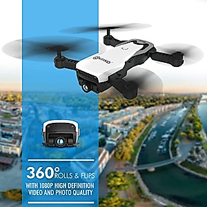 Contixo F16 FPV Drone with Camera for Kids - 2.4G RC Quadcopter Drones for Kids and Beginners with 6-Axis Gyro, 1080P HD Camera, Follow Me Mode, Gesture Control, Headless Mode, WiFi, 2 Batteries