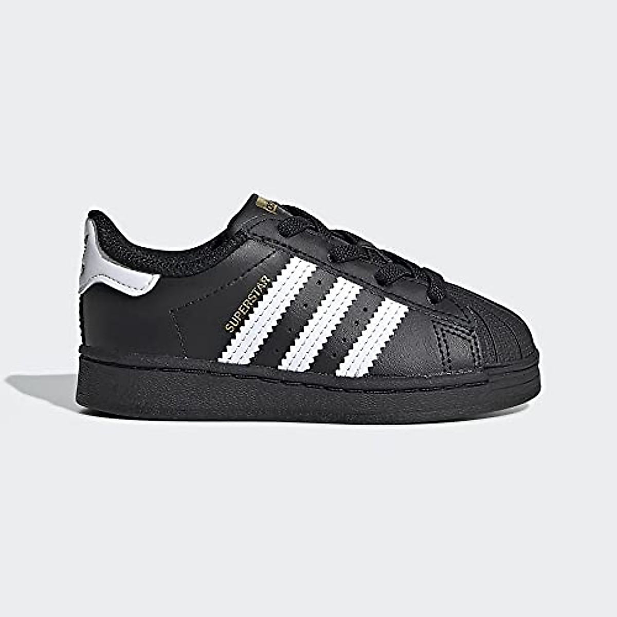 adidas Originals Kids Superstar Sneaker, Black/White, 10 US Unisex Toddler