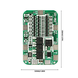 BMS 6S 15A 22V 24V Protection Board Lithium Battery Charger PCB Protection Board Overcharge/Overdischarge/Overcurrent/Short Circuit Protect for Li-ion Cell