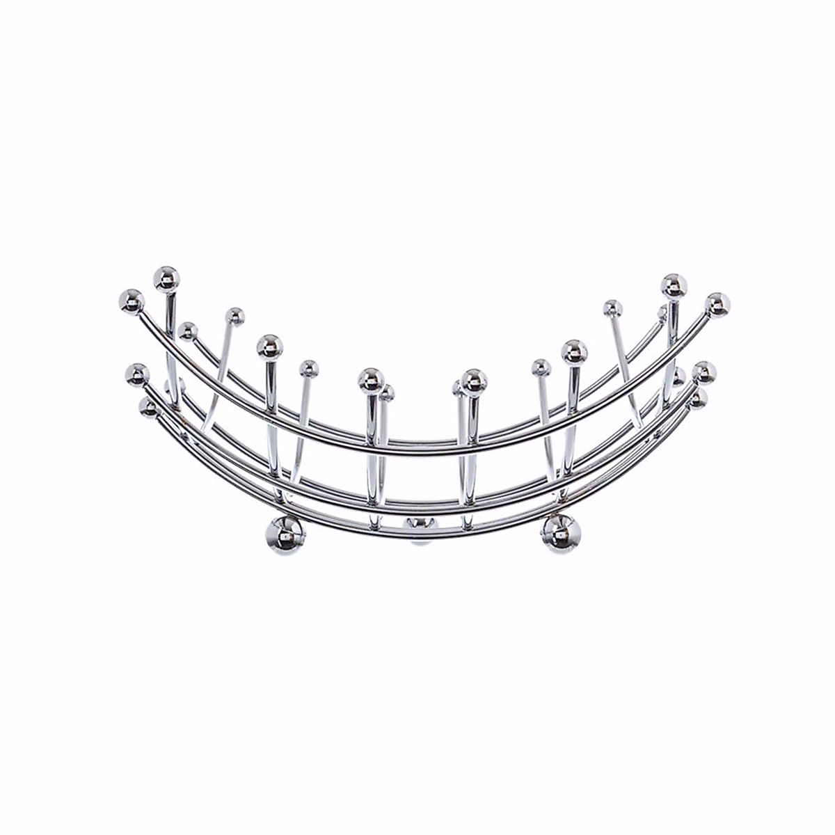 Leoyoubei 8" Fruit Bowls for Kitchen Counter,Towels Basket or Napkin Holder,Countertop Centerpiece Fruit Basket Holder, Perfect for Kitchen Counter Vegetables,Bread- Silver