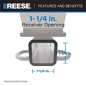 Reese Towpower 77183 Class I Insta-Hitch with 1-1/4" Square Receiver opening