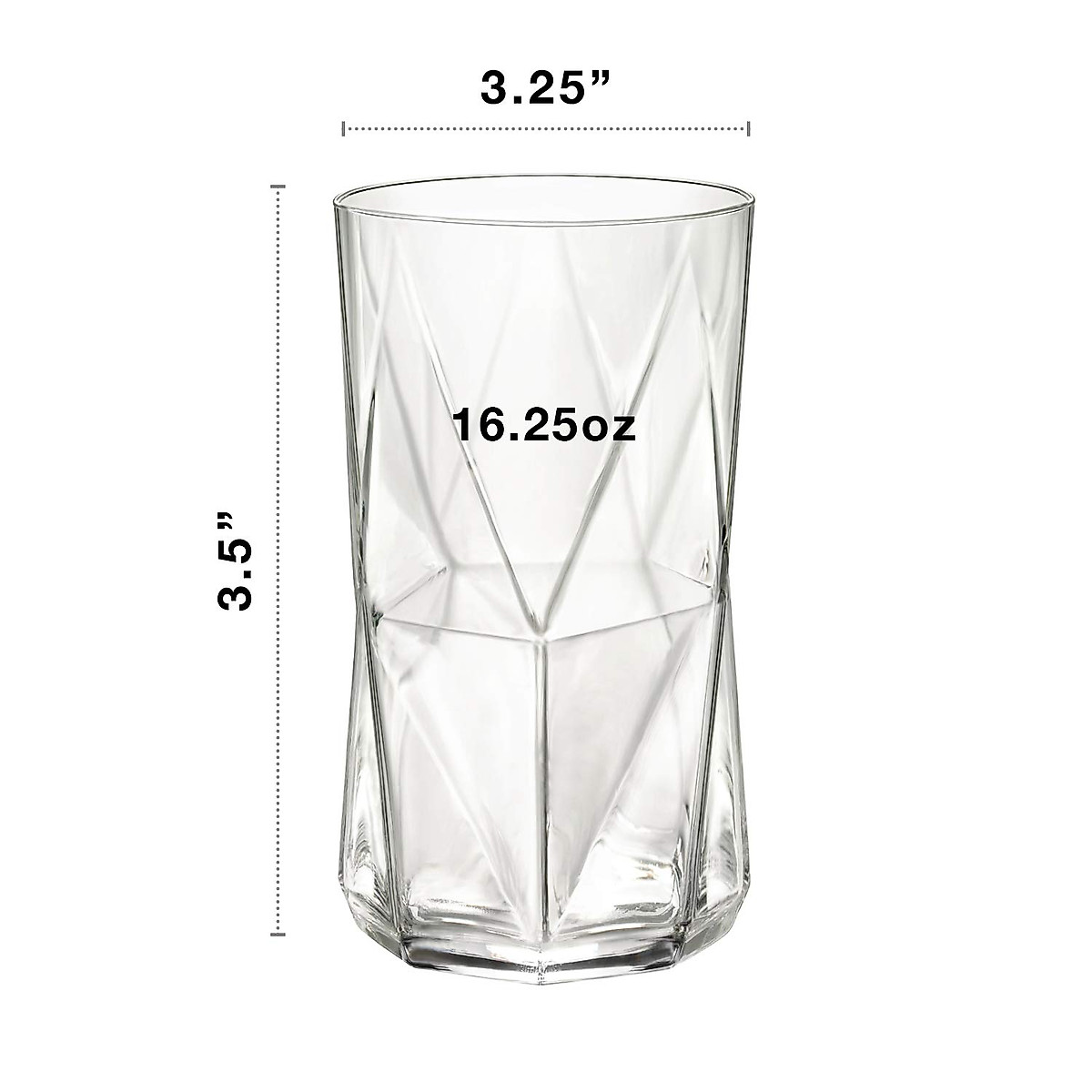 Bormioli Rocco Cassiopea 16.25 oz. Cooler Glass, Set of 4