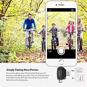 BoxWave Smart Gadget Compatible with Onyx BOOX Tab X - AllReader SD Card Reader, microSD Card Reader SD Compact USB - Jet Black