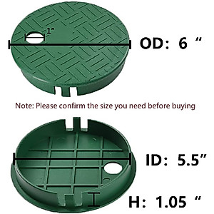 Jayen 2/4 Pcs 6" Valve Box Cover Lid for Sprinkler Irrigation System