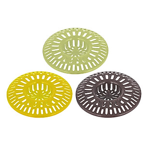 Tub Sink Cover for Kitchen Shower Bathroom Drain Trap - Pack of 3 - Bathtub Screen Protector Hair Catcher