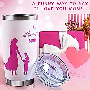 Mothers Day Gifts for Mom, New Mom, Mother in Law, Stepmom - Best Mom Gift idea for Christmas Valentines Day, Birthday Gifts for Mom, Gifts for Mom from Daughter, Son - 20oz Coffee Tumbler for Mom