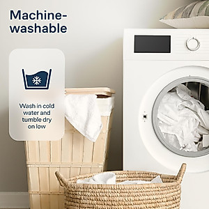 Cloud-Like Twin Mattress Topper - 100% Cotton Top Mattress Pad for Back Pain Relief - Breathable & Naturally Cooling for Hot Sleepers - Machine Washable