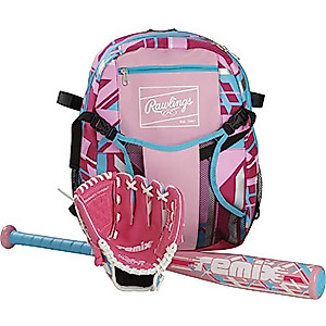 Rawlings | REMIX Backpack Equipment Bag | T-Ball & Youth Baseball / Softball | Pink