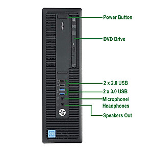 HP SFF Computer Desktop PC, Intel i5, 16GB RAM 512GB SSD, New Dual 23.6-inch FHD LED Monitor,Webcam, 16GBFlash Drive,Wireless Keyboard & Mouse, DVD, WiFi, Windows 10 Pro (Renewed)