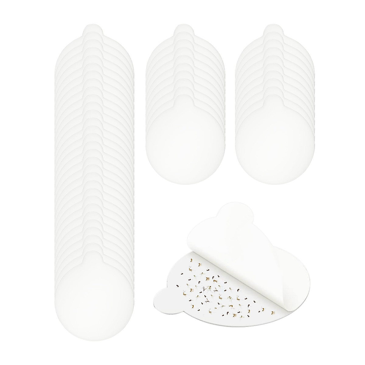 50 Pcs 4.3" Refill Glue Boards Compatible with Katchy, Fenun, Dunaga, and Fvoai Zap H3 M3 Pro, Replacement Sticky Pads for Indoor Insect Fly Mosquito Trap Bug Catcher Catchy Zapper